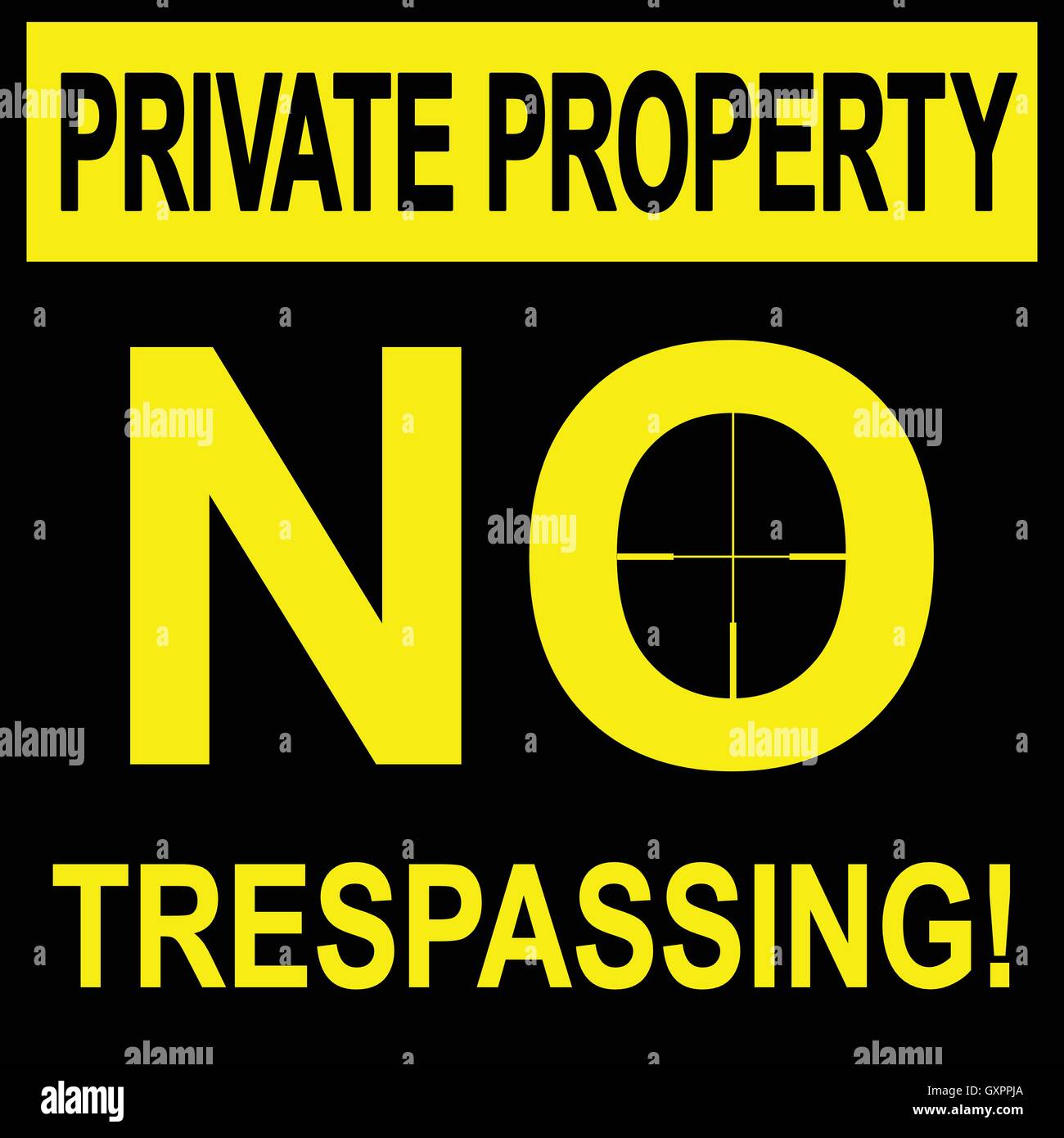 Private property no trespassing sign , vector illustration Stock Vector ...