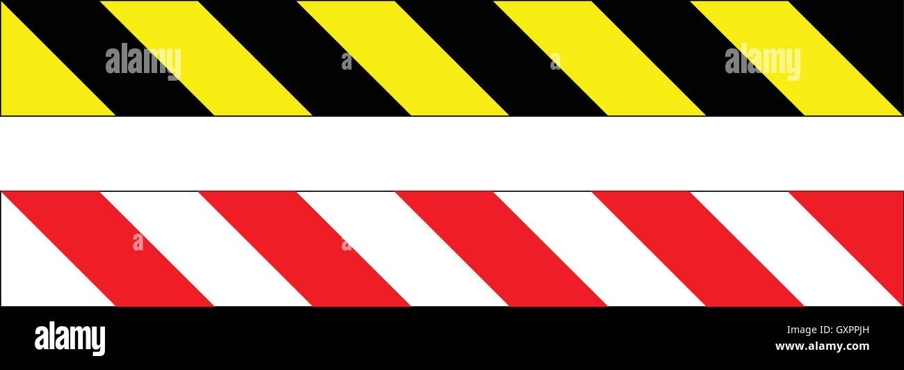 Obstacles warning sign set, dangerous location sign set, warning ...