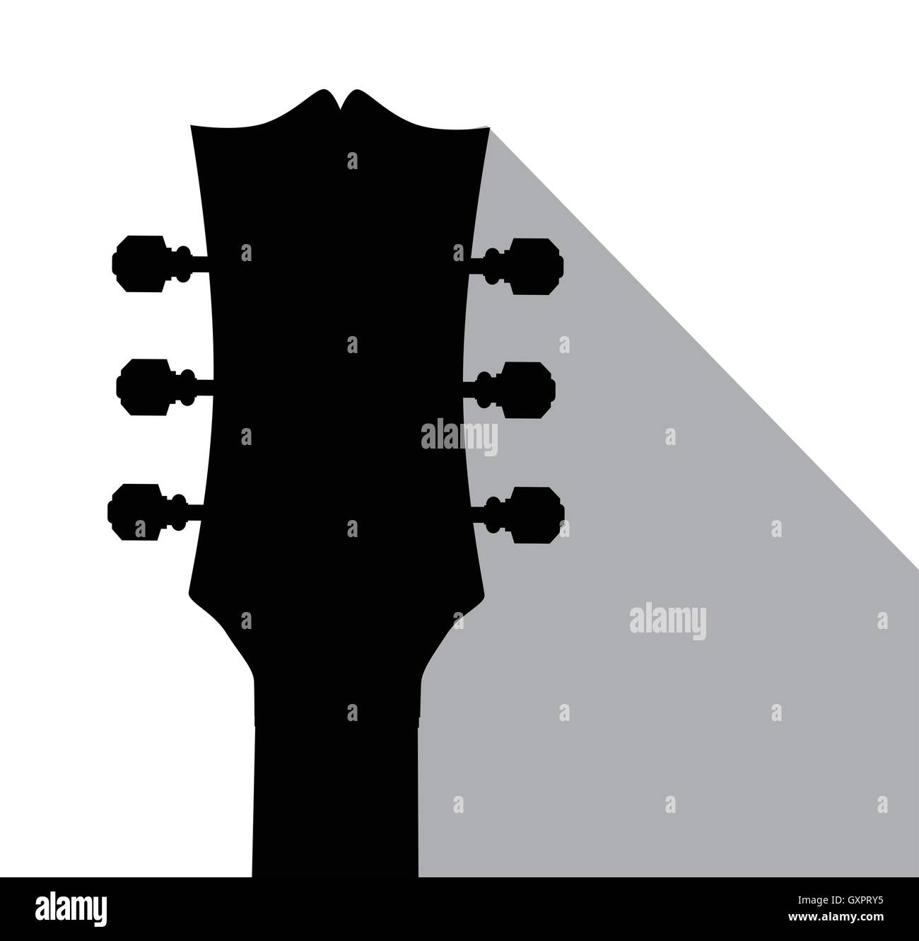 A traditional guitar headstock with dark shadow Stock Vector Image ... A traditional guitar headstock with dark shadow Stock Vector Image ...