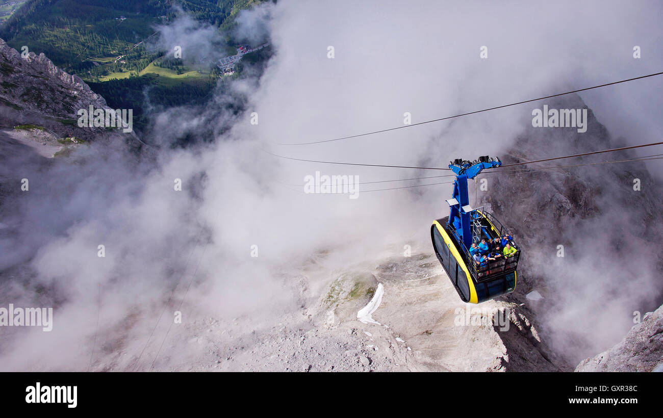 Dachstein, cable car, Alps, panorama gondola Stock Photo - Alamy