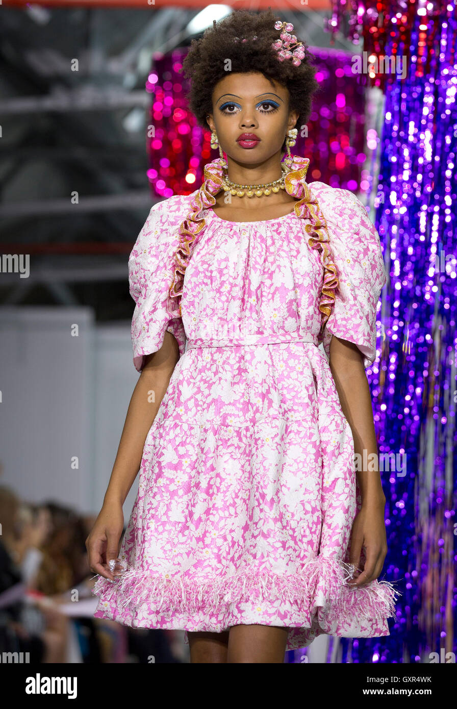 Models on the catwalk during the Ryan LO Spring/ Summer 2017 London ...