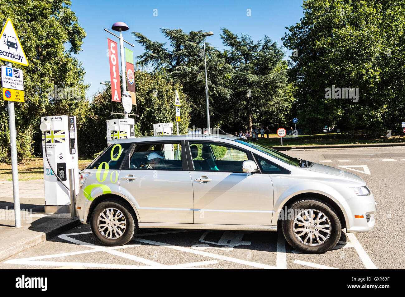 The car park at Heston Service Station on the M4 on the outskirts of ...