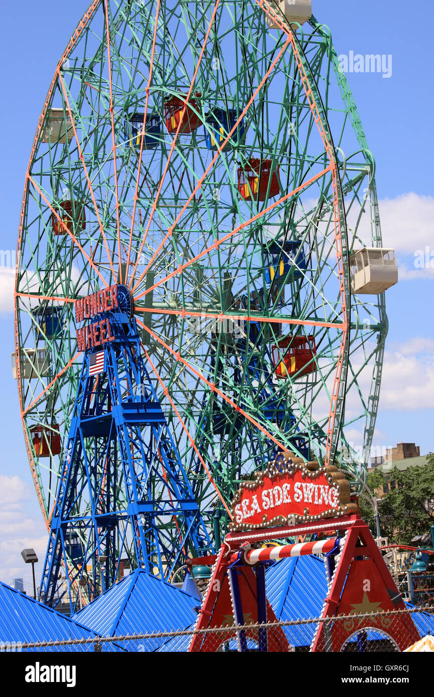 The Wonder Wheel ferris wheel Coney Island Brooklyn New York City Stock ...