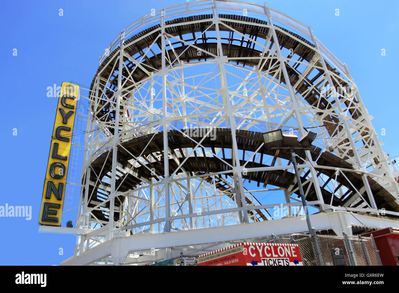 The famous Cyclone Roller Coaster Coney Island Brooklyn New York City ...