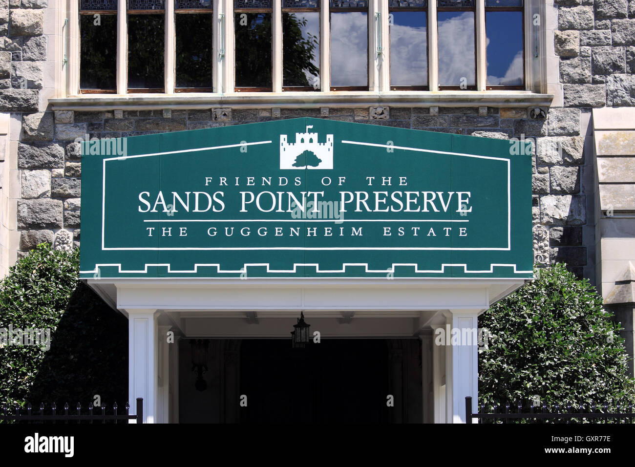 Entrance to Hempstead House castle and museum Sands Point Preserve Long ...