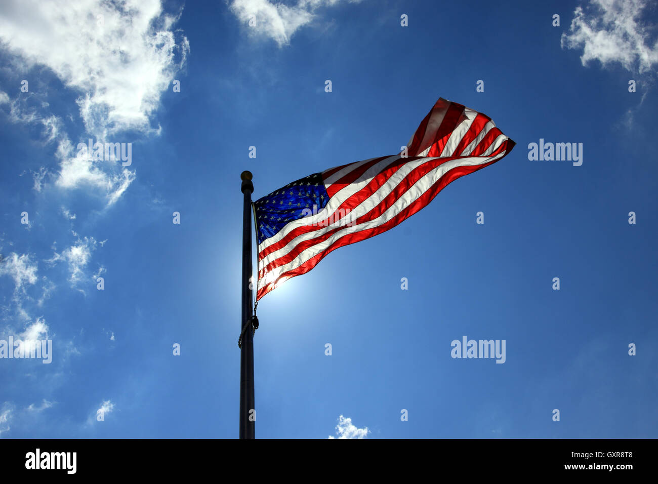 Waving american flag hi-res stock photography and images - Alamy