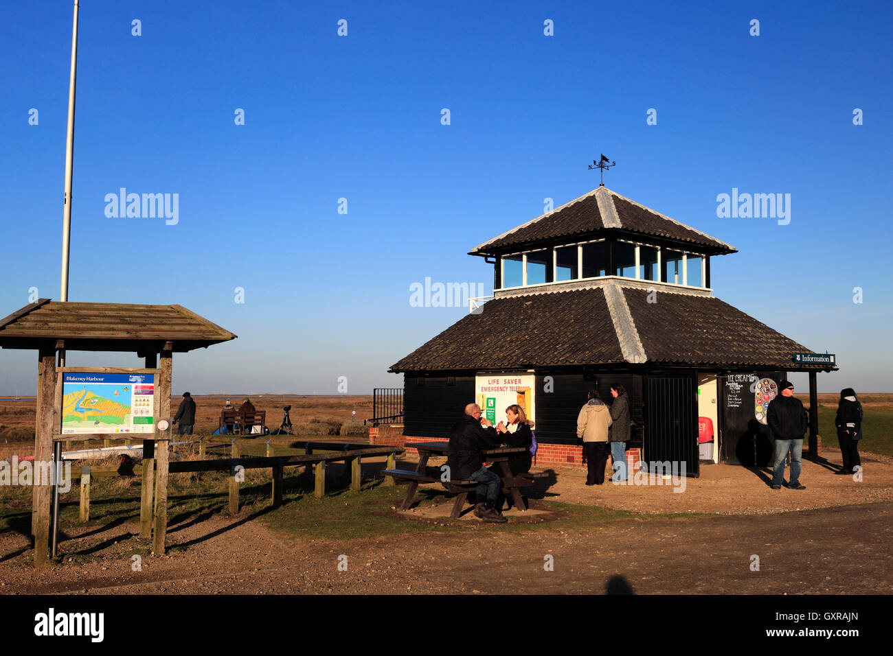 The visitors centre, Morston Salt Marshes, Morston village, North ...