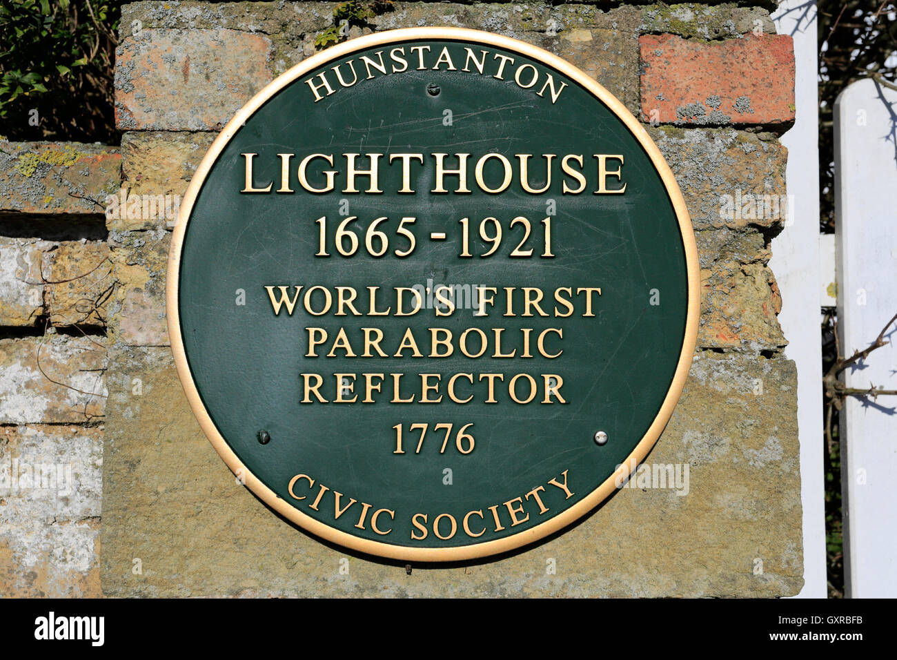 The Old Hunstanton lighthouse, North Norfolk coast, England, UK Stock ...