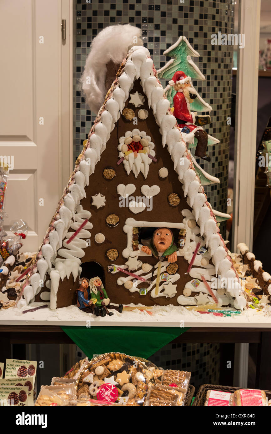 A large Gingerbread house on sale at a large store in Munich, Germany ...