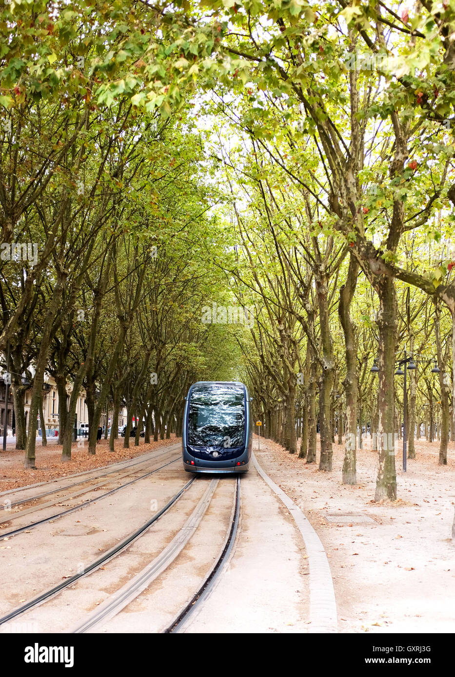Tram system in Bordeaux France Stock Photo - Alamy
