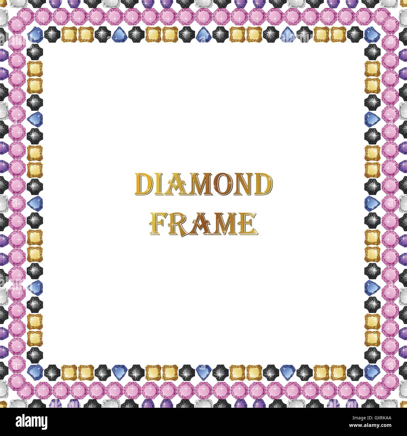 Diamonds square frame Stock Vector Image & Art - Alamy