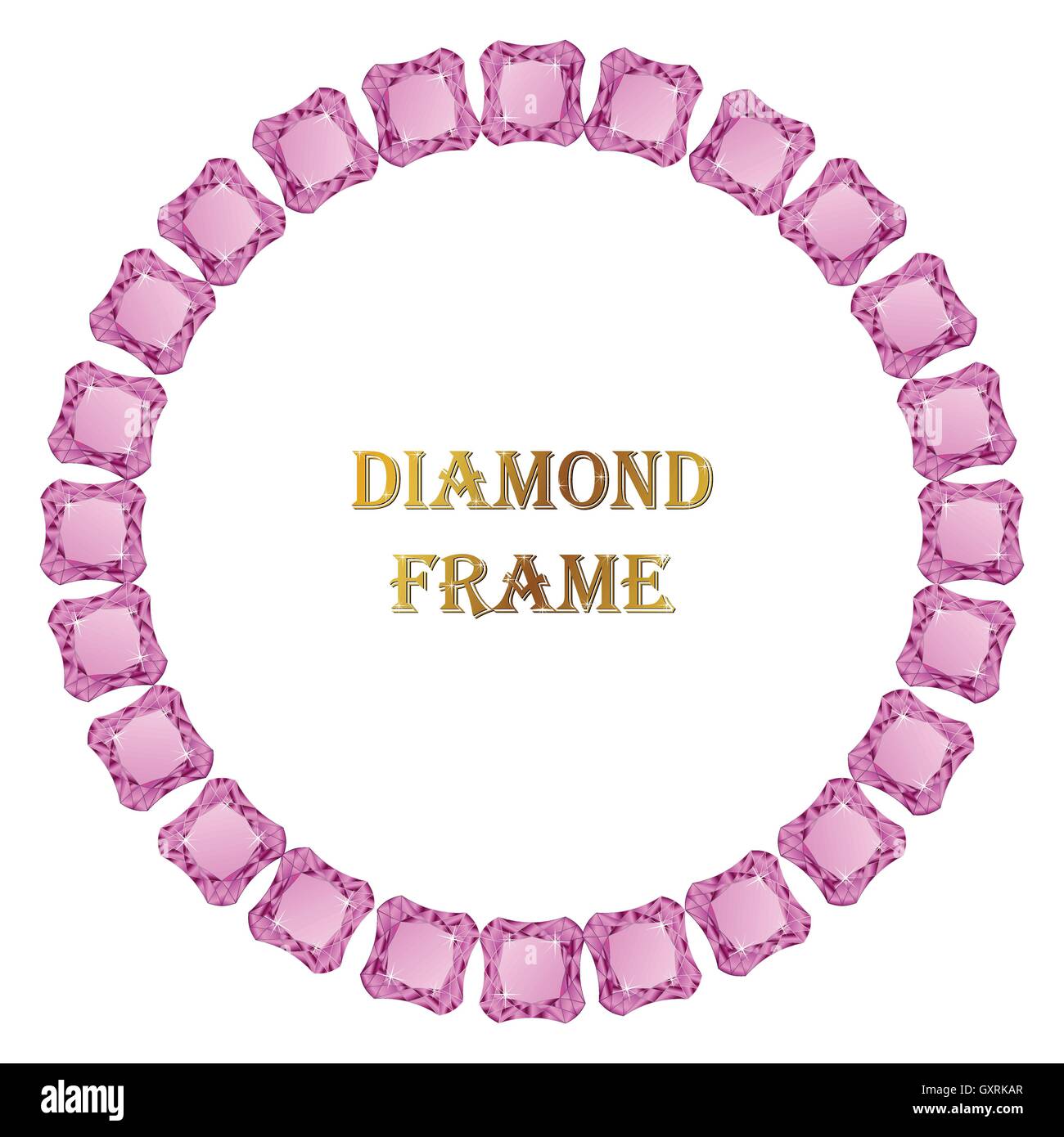 Diamonds round frame Stock Vector Image & Art - Alamy