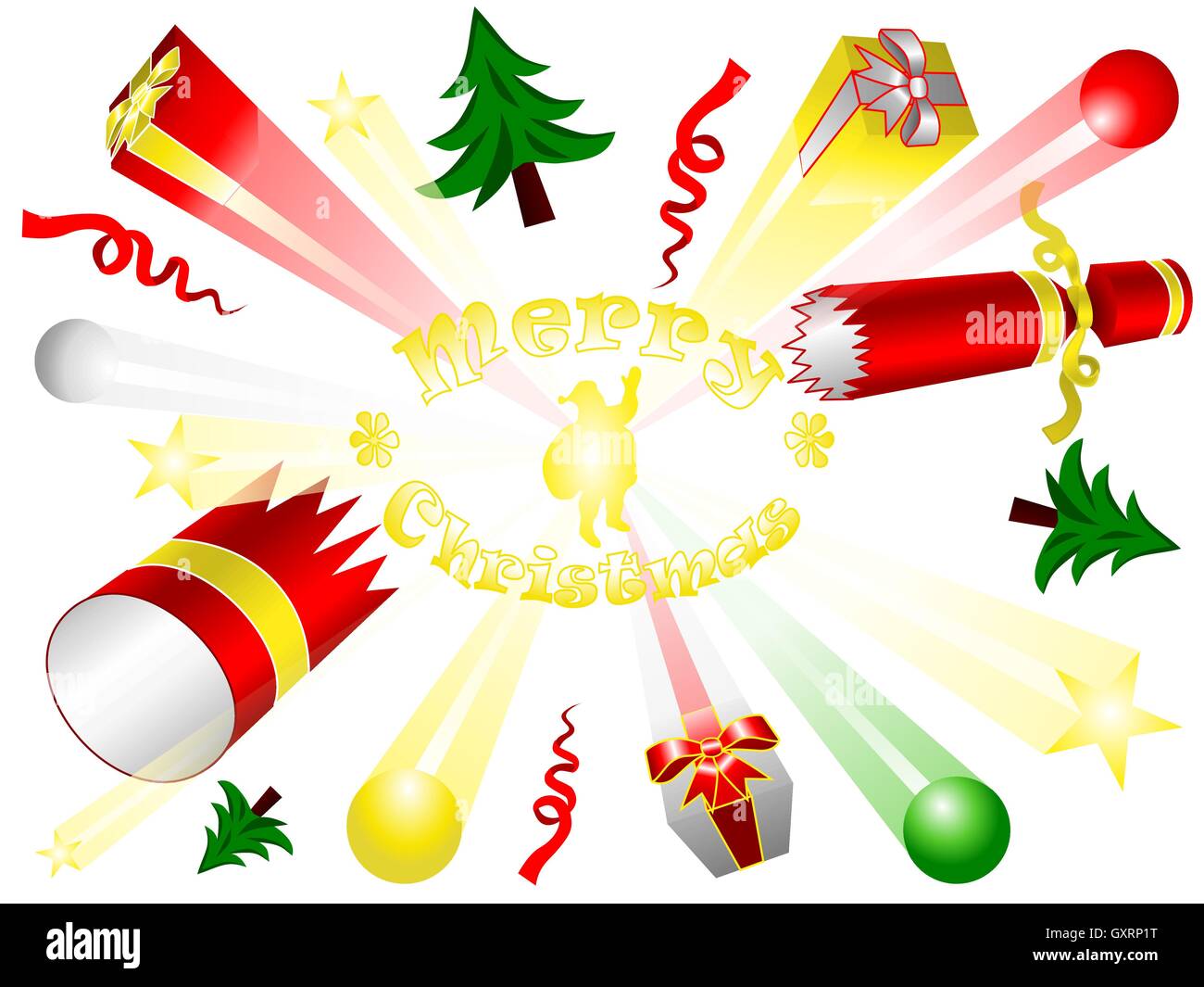 Gifts colorful ribbon christmas Stock Vector Images - Alamy