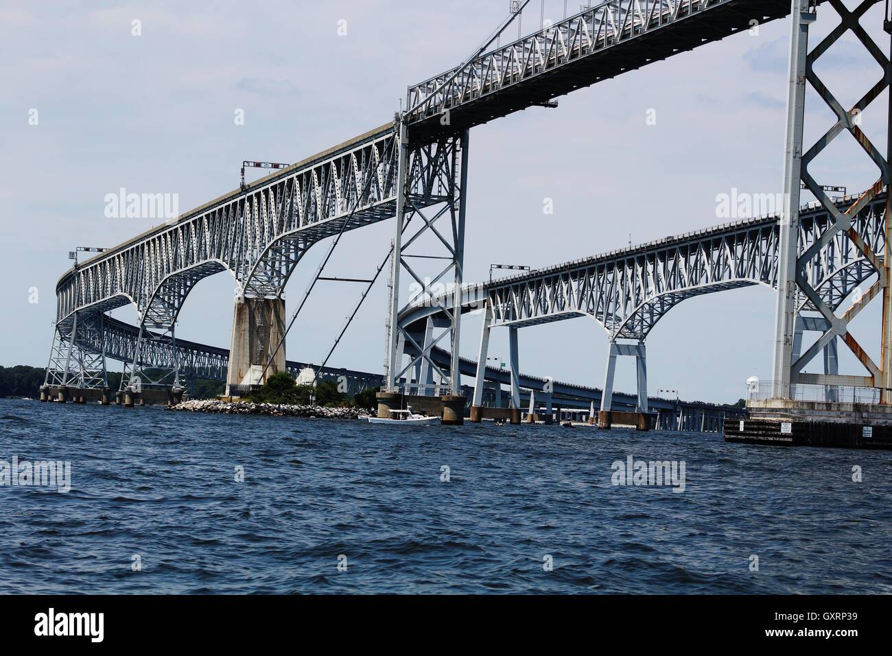The Chesapeake Bay Bridge from the water Stock Photo - Alamy