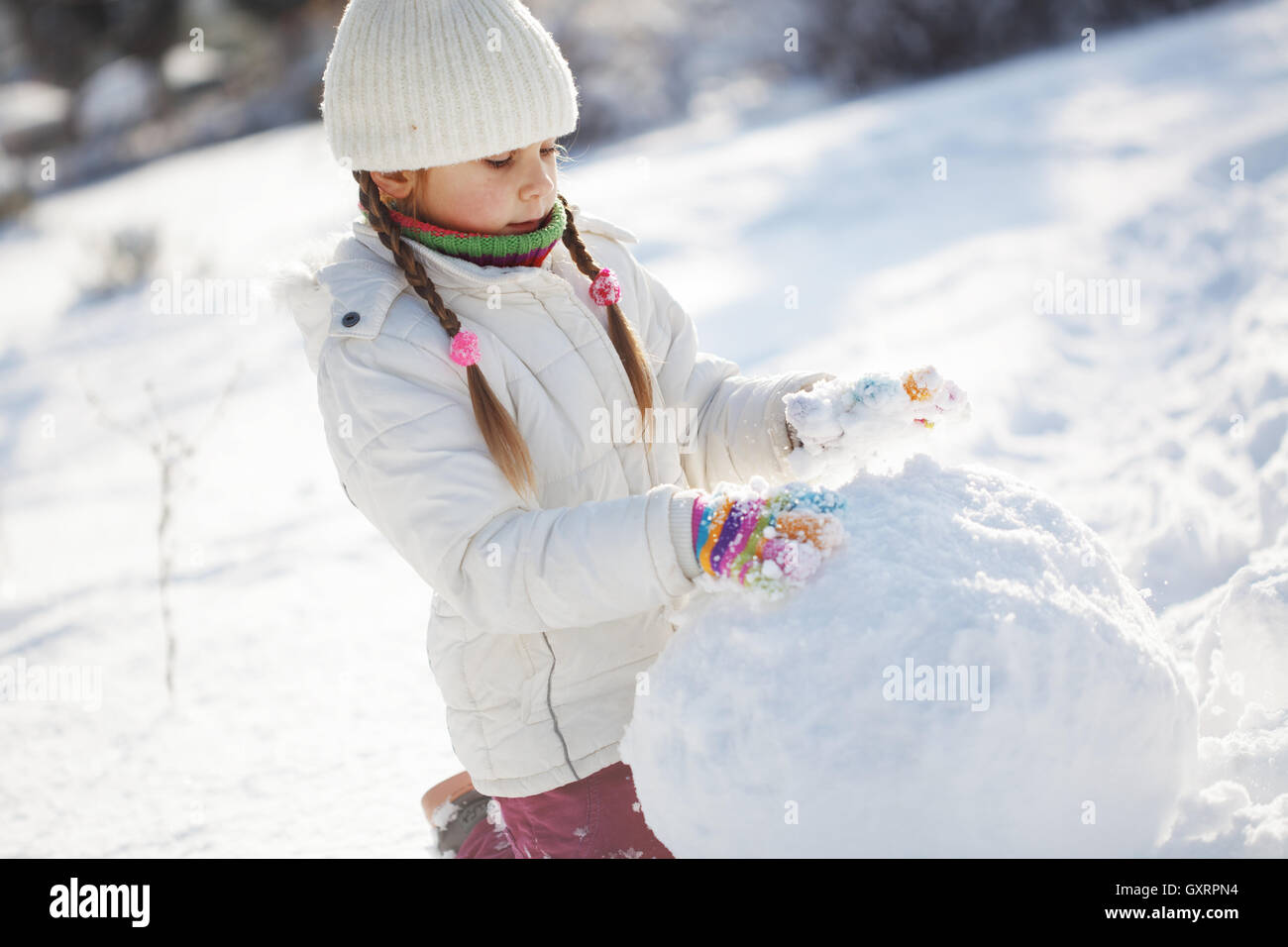 Child in winter Stock Photo - Alamy