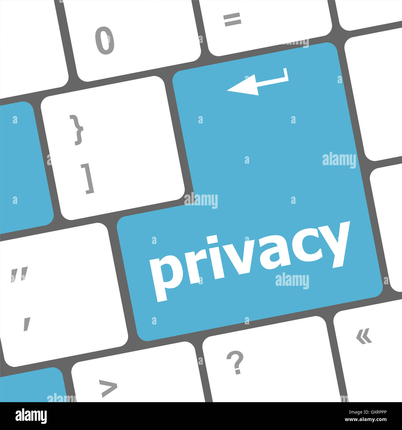 privacy button on computer keyboard key Stock Photo - Alamy