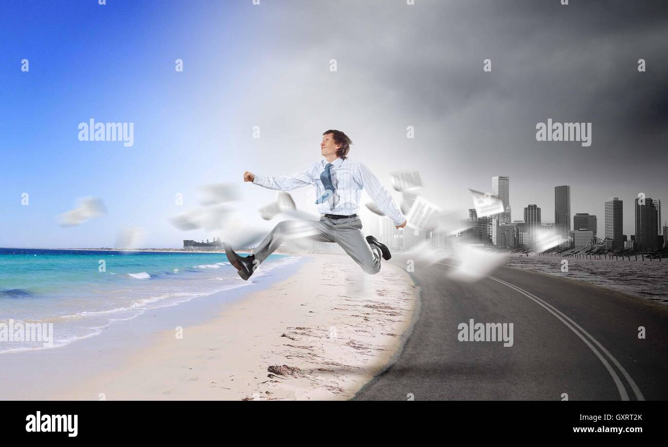 Man running on exotic beach hi-res stock photography and images - Alamy