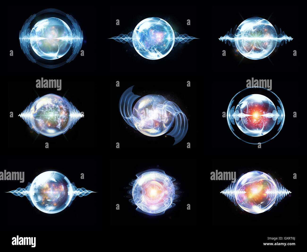 Glow of Wave Particle Stock Photo - Alamy