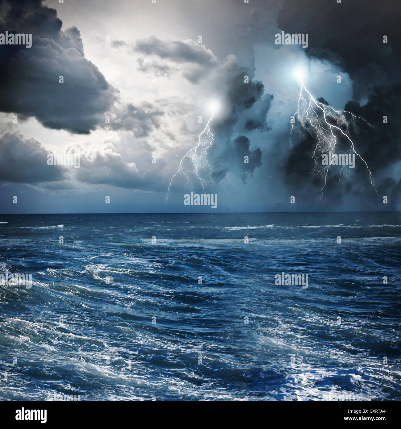 Storm at night Stock Photo - Alamy