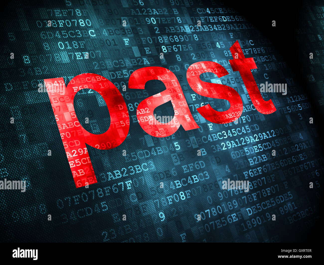 Time concept: Past on digital background Stock Photo - Alamy