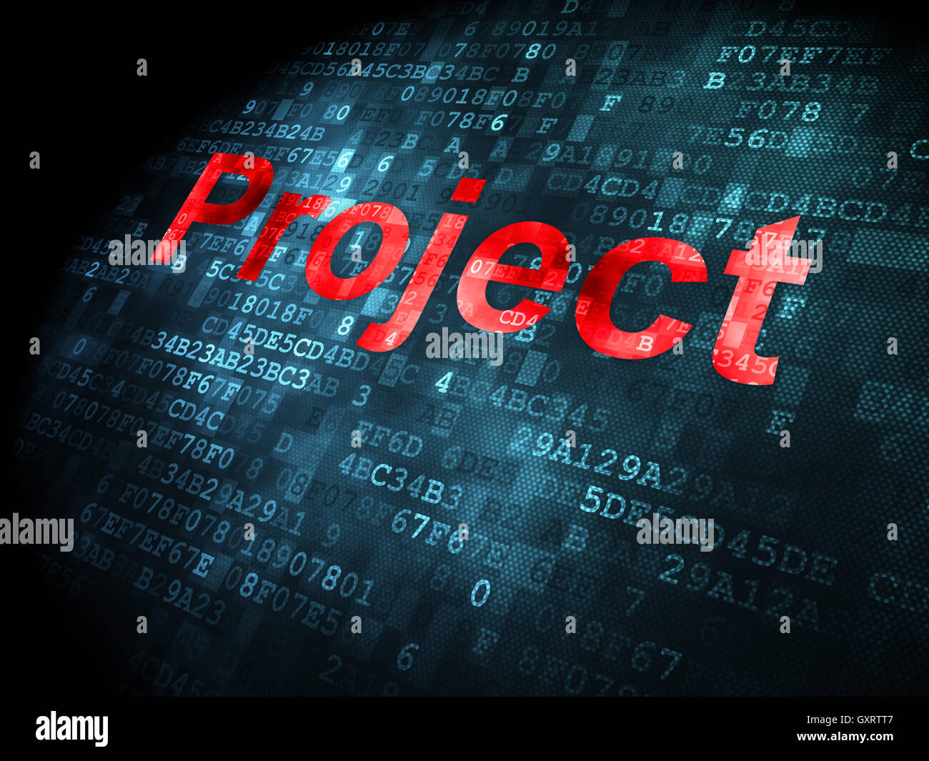 Finance concept: Project on digital background Stock Photo - Alamy