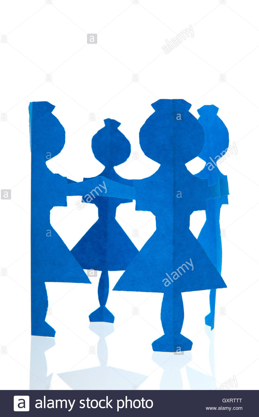Paper Dolls Holding Hands High Resolution Stock Photography and Images ...
