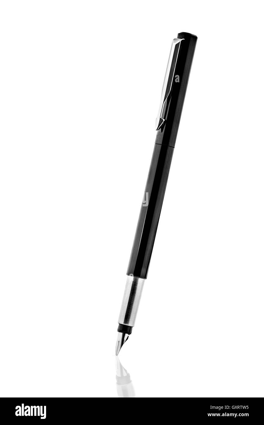 A black fountain pen Stock Photo - Alamy