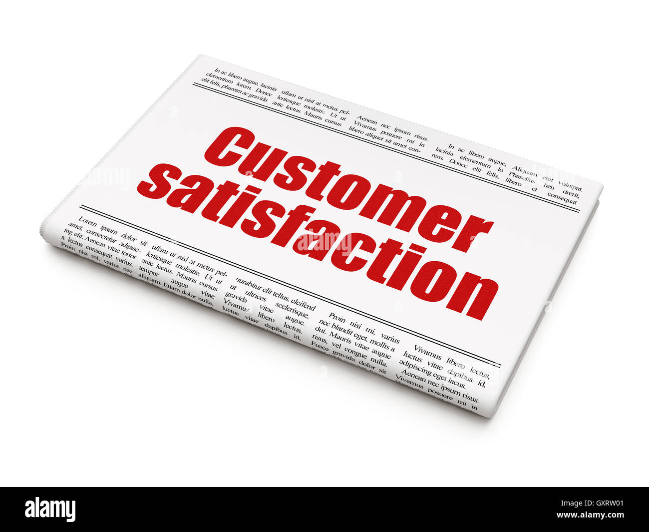 Advertising news concept: newspaper headline Customer Satisfaction ... Advertising news concept: newspaper headline Customer Satisfaction ...