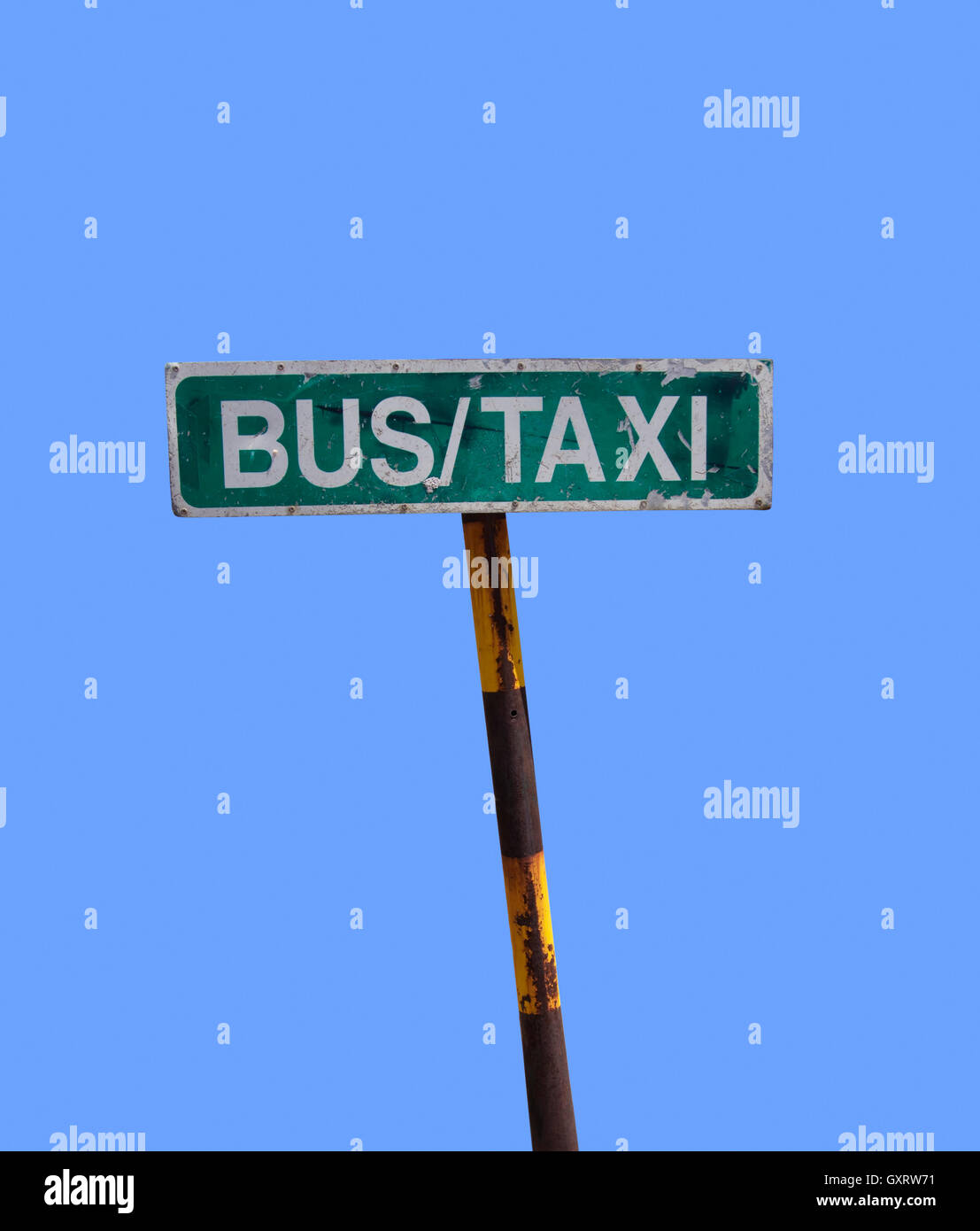 bus and taxi sign Stock Photo - Alamy