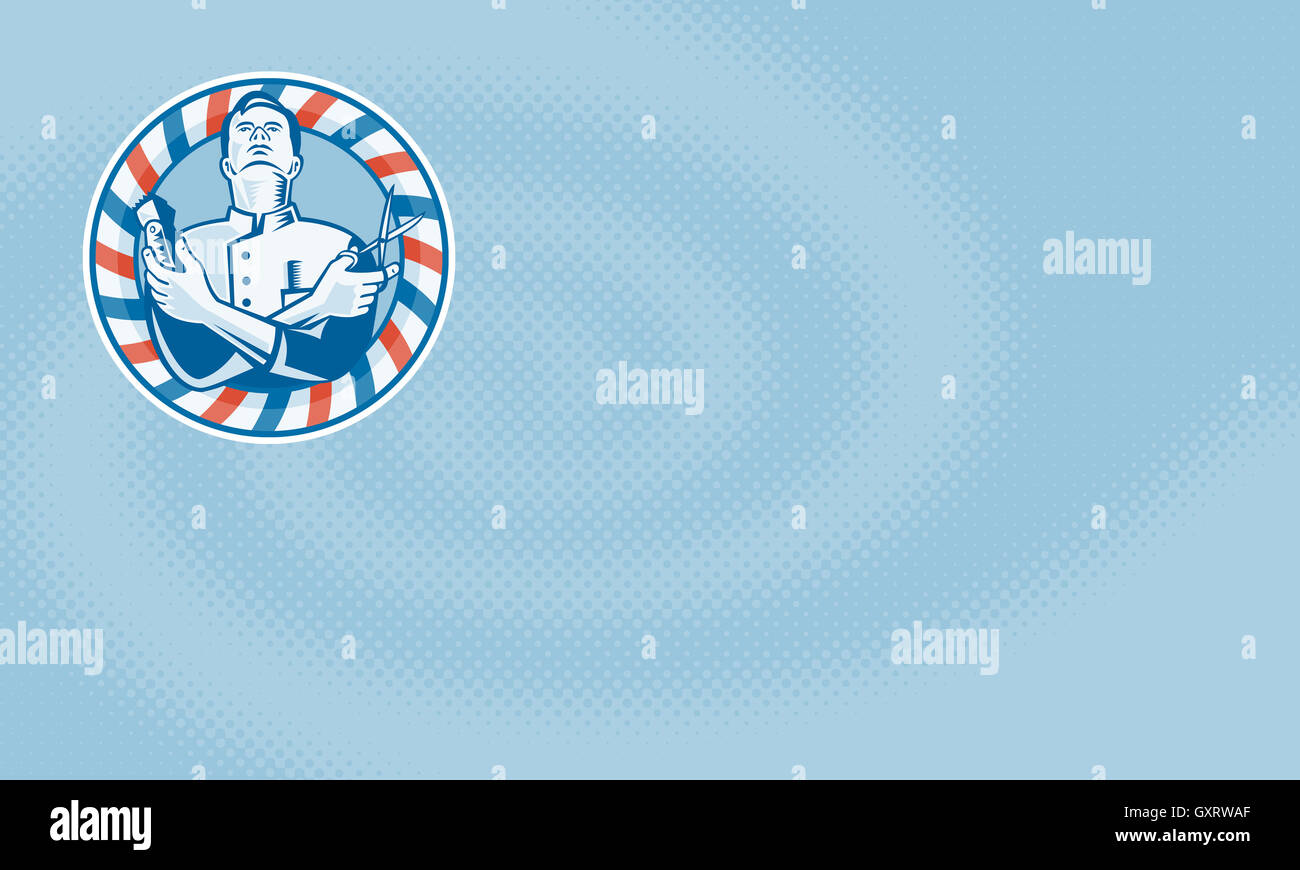 Barber With Clipper Hair Cutter and Scissors Stock Photo - Alamy