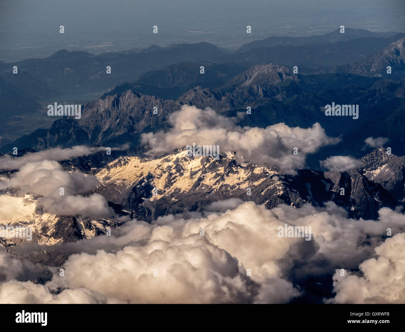 Aerial view of the alps hi-res stock photography and images - Alamy