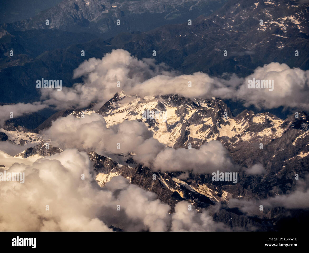 Aerial view of the alps hi-res stock photography and images - Alamy