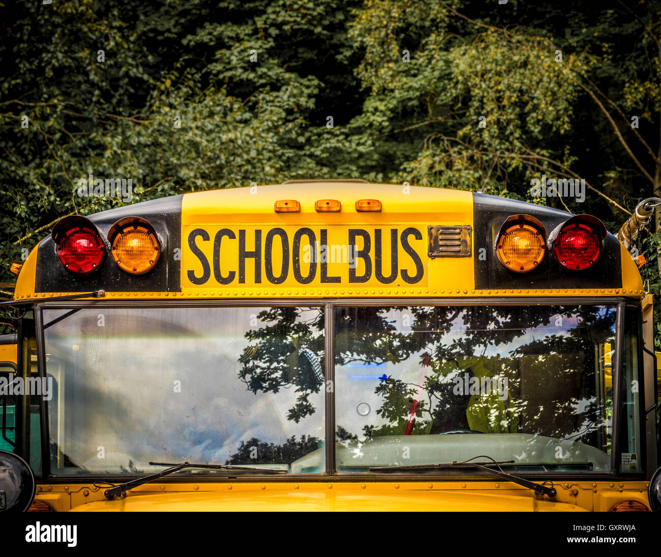 Yellow american bus hi-res stock photography and images - Alamy