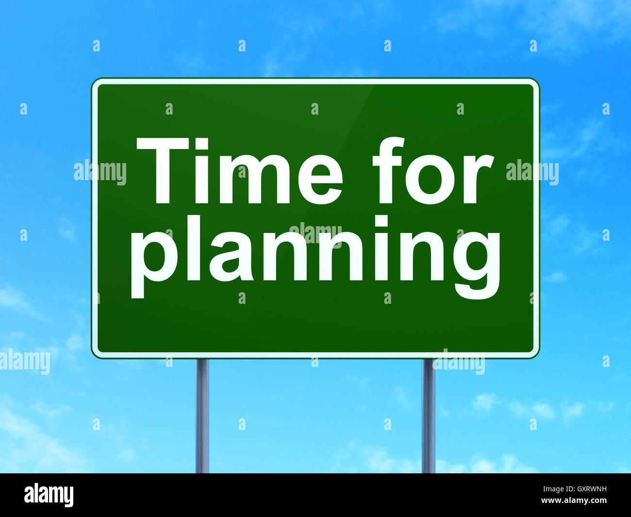 Time concept: Time for Planning on road sign background Stock Photo - Alamy