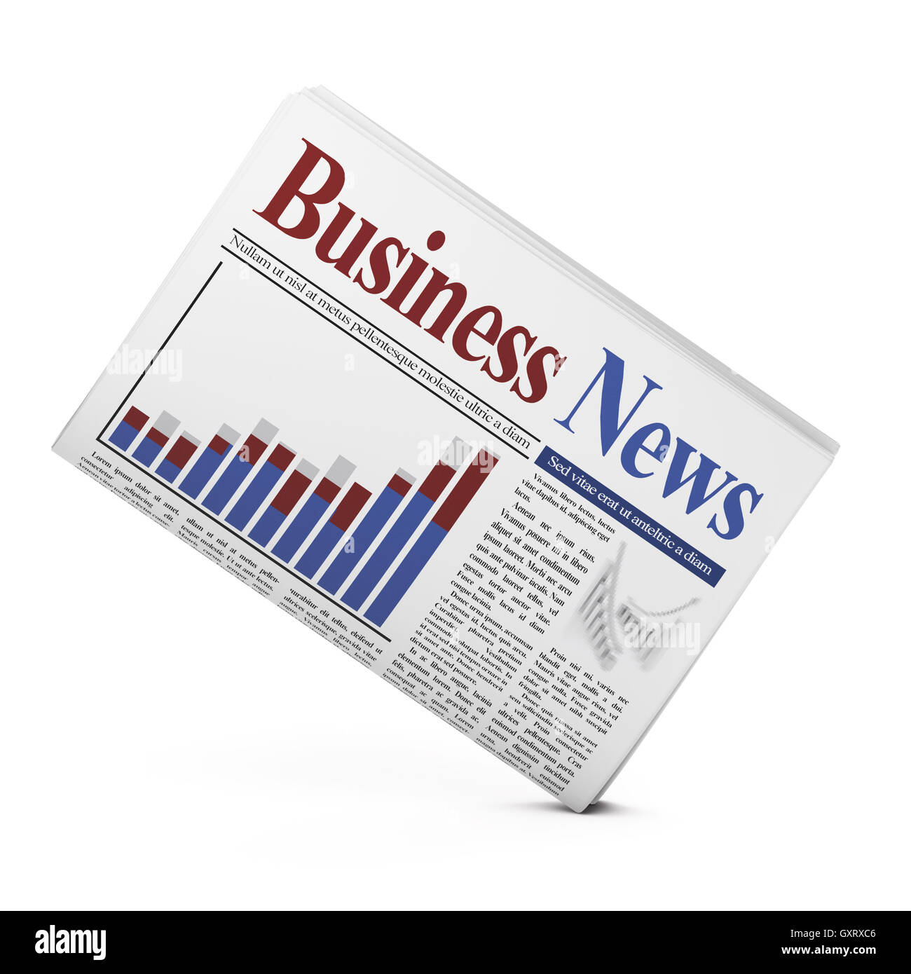 Folded blank newspaper Cut Out Stock Images & Pictures - Alamy