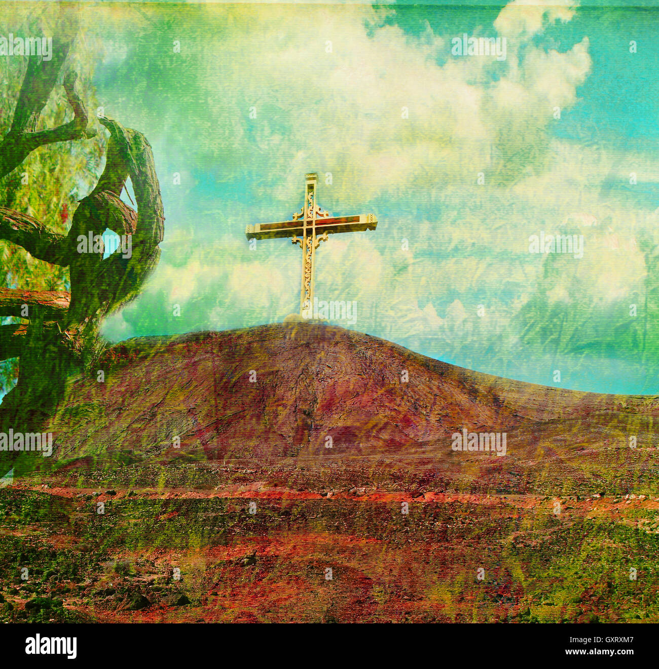Cross rock symbol hi-res stock photography and images - Alamy
