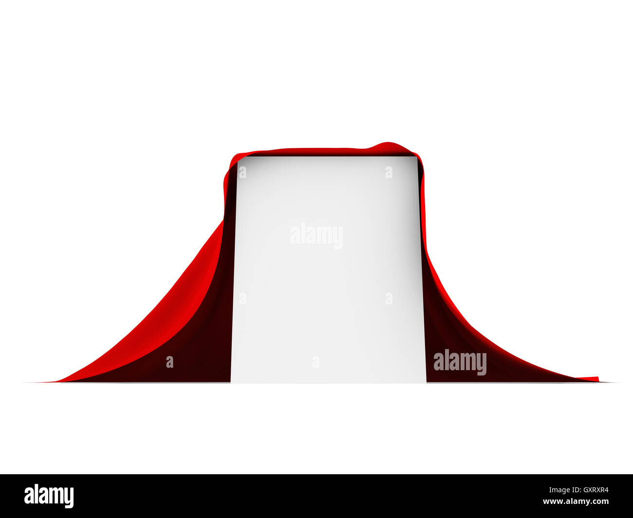 White box covered with red cloth Stock Photo - Alamy