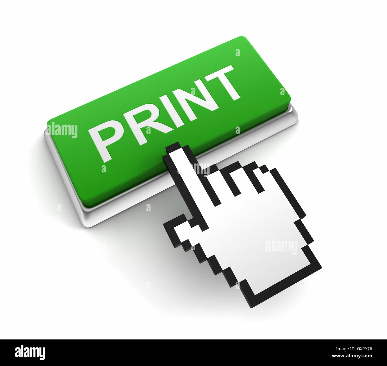 print push button concept 3d illustration Stock Photo - Alamy print push button concept 3d illustration Stock Photo - Alamy