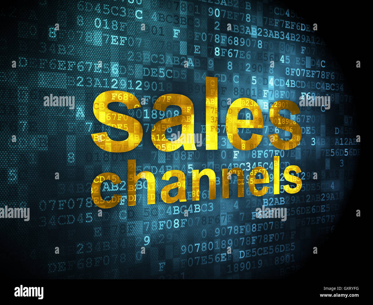 Advertising concept: Sales Channels on digital background Stock Photo ...