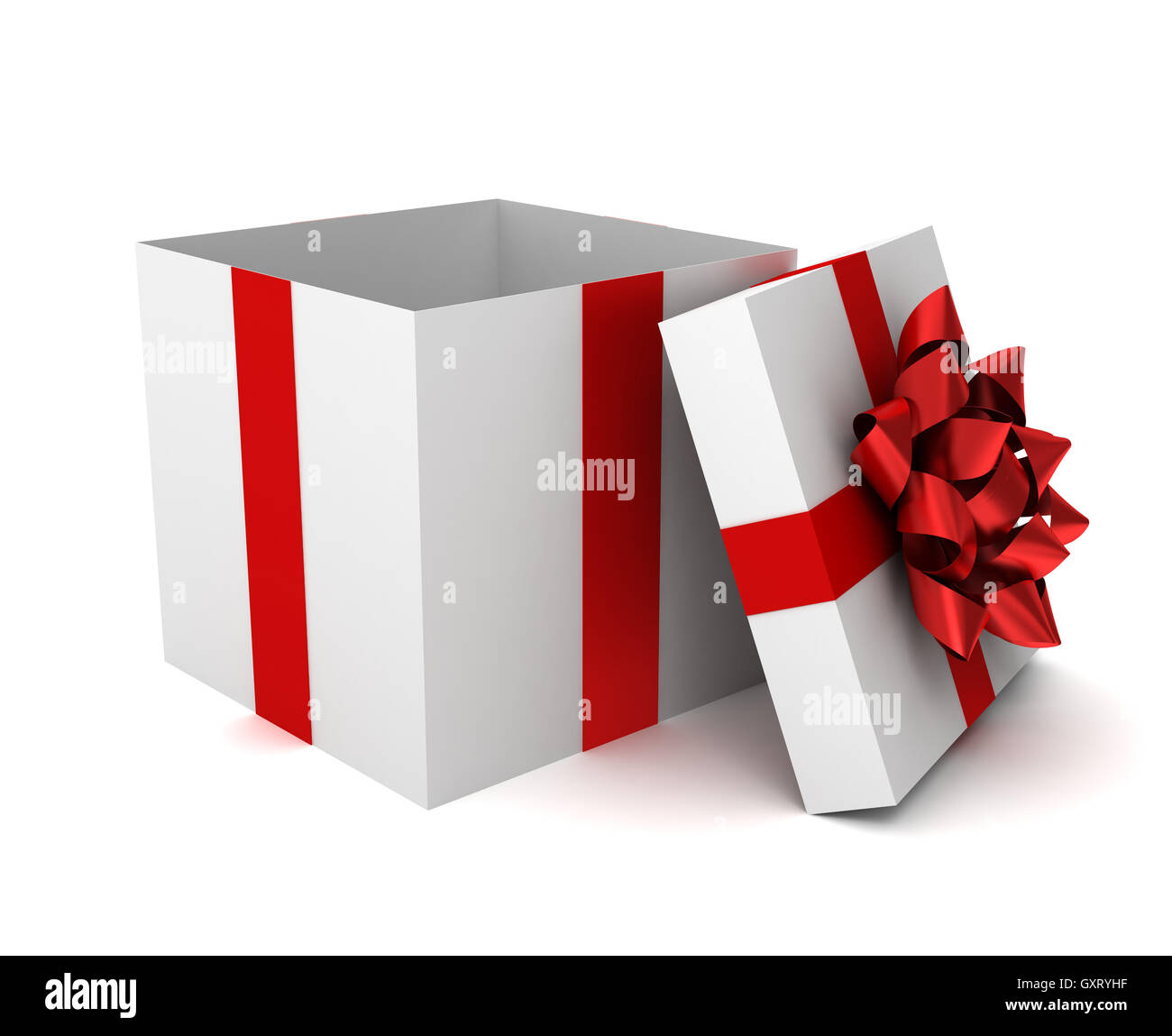 opened gift box 3d illustration Stock Photo - Alamy