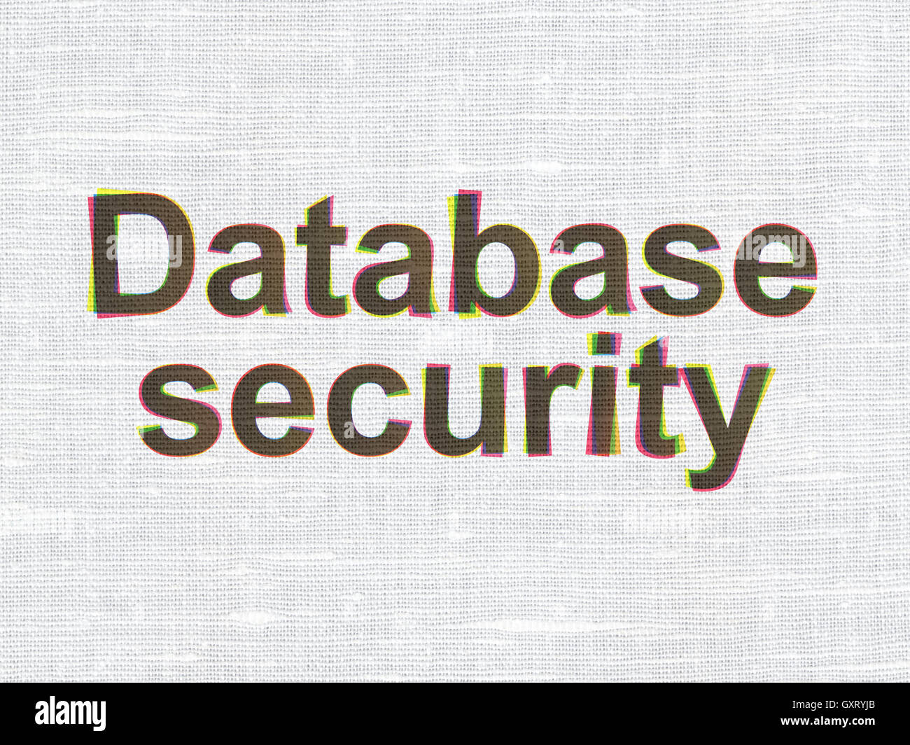 Security concept: Database Security on fabric texture background Stock Photo - Alamy