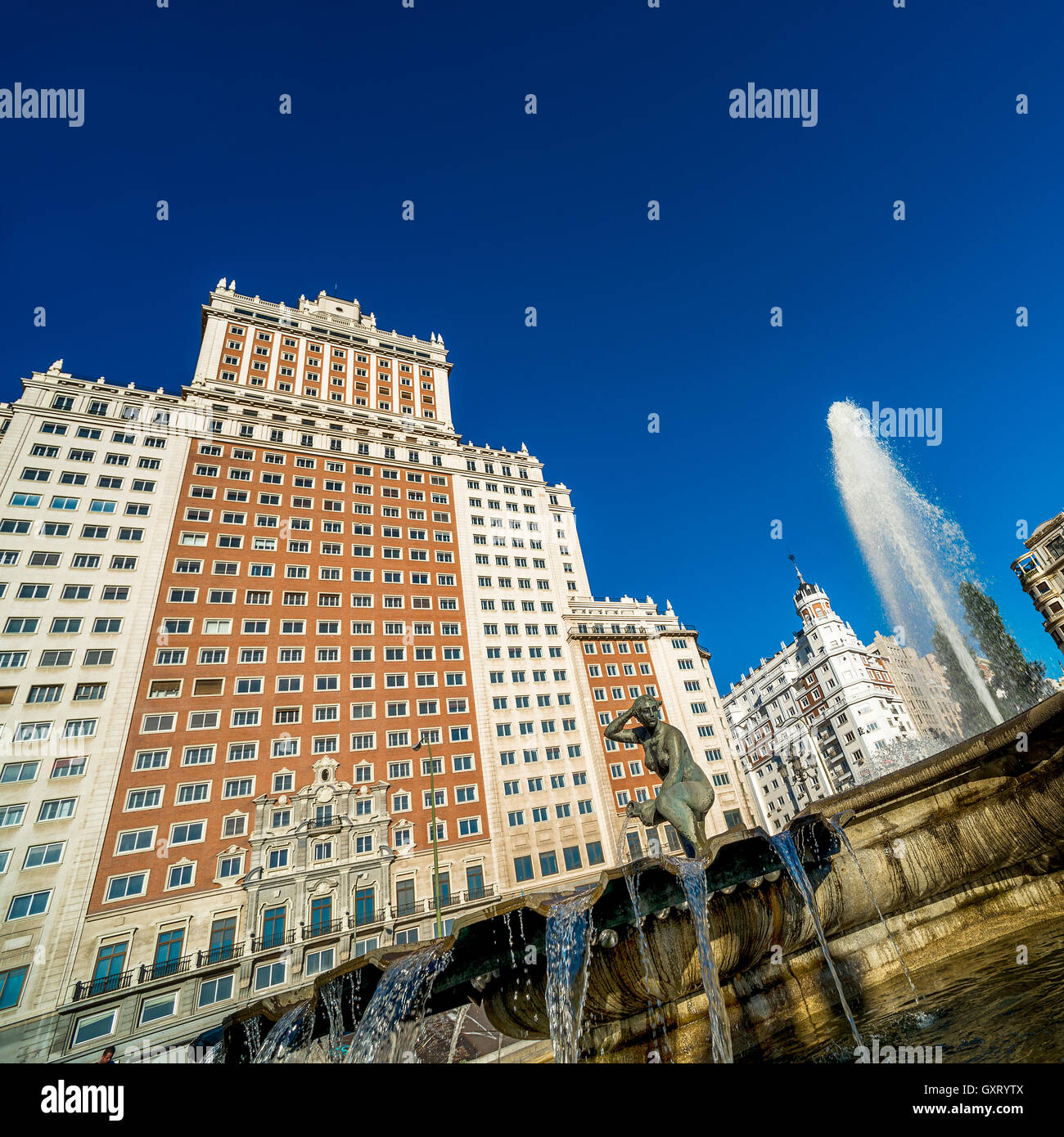 Madrid tower in spain square hi-res stock photography and images - Alamy