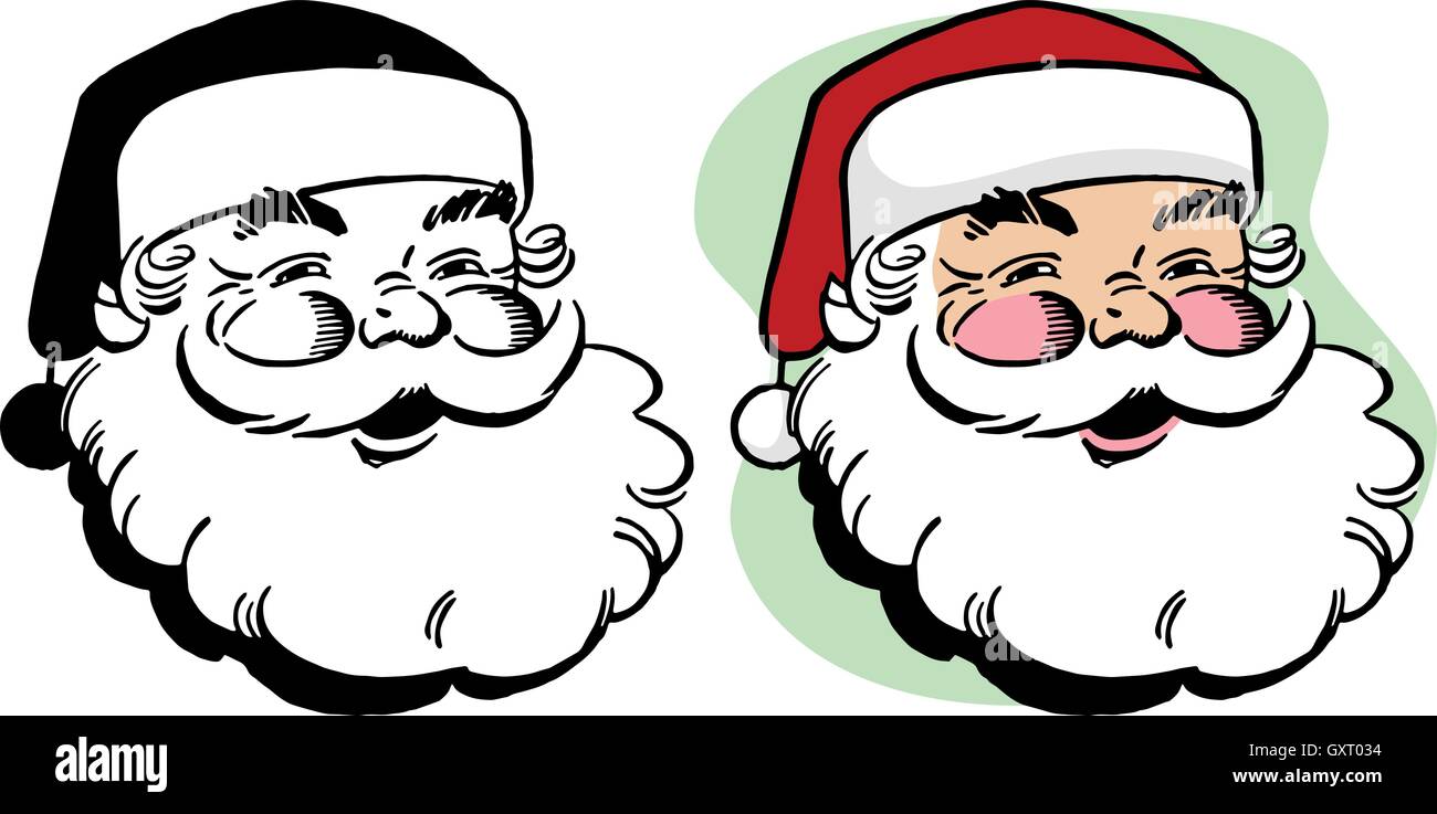 Santa Claus Head Stock Vector Image & Art - Alamy