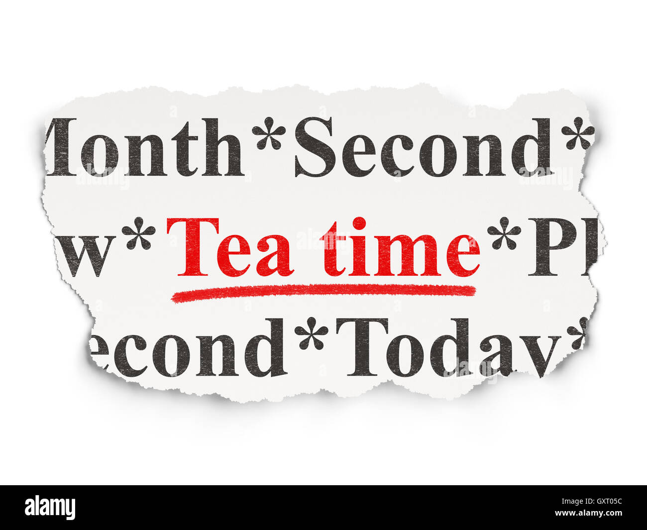 Timeline concept: Tea Time on Paper background Stock Photo - Alamy