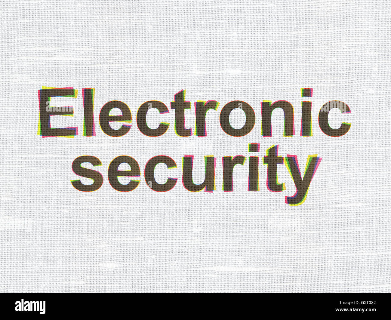 Safety concept: Electronic Security on fabric texture background Stock ...