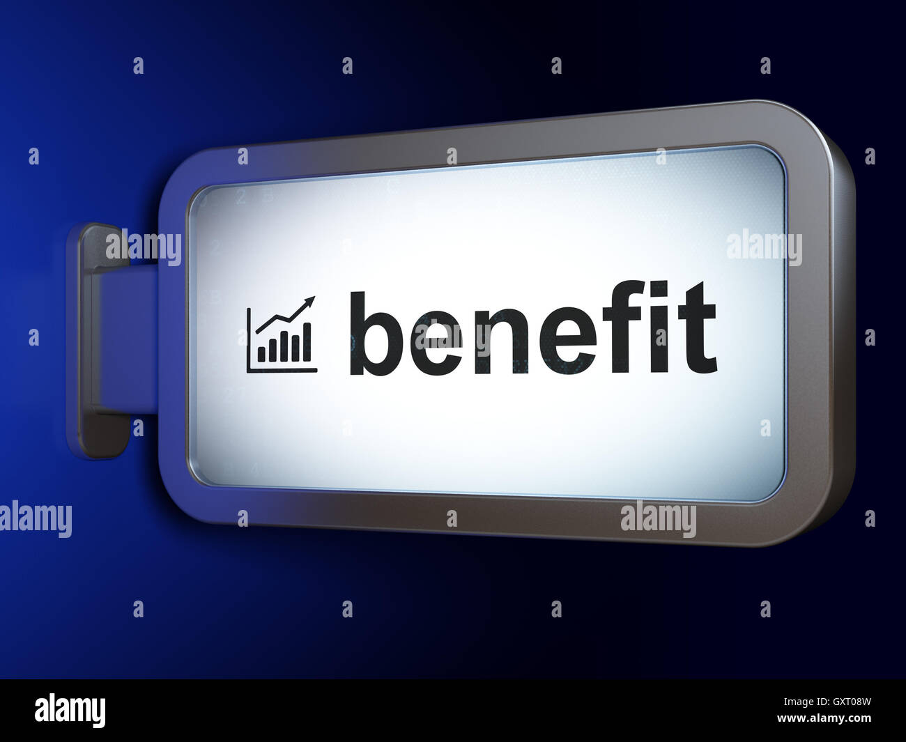 Finance concept: Benefit and Growth Graph on billboard background Stock ...