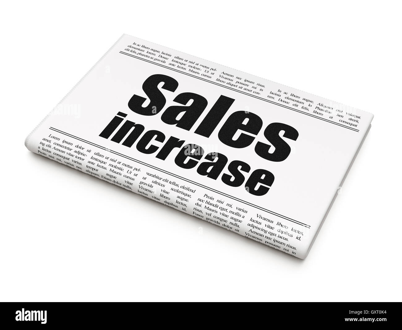 Advertising news concept: newspaper headline Sales Increase Stock Photo ... Advertising news concept: newspaper headline Sales Increase Stock Photo ...