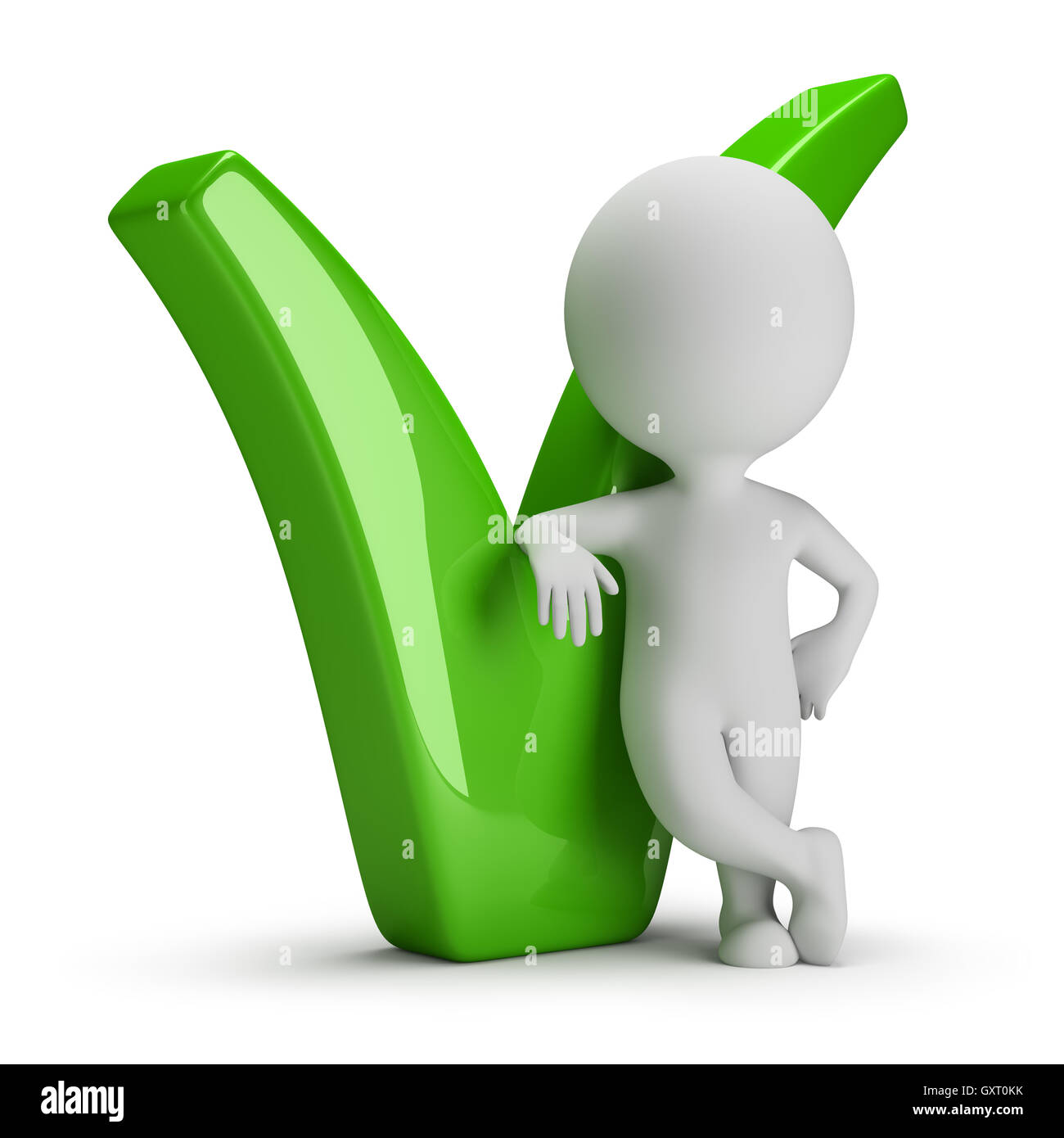 3d illustration tick on Cut Out Stock Images & Pictures - Alamy