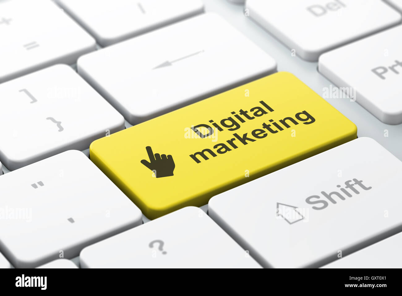 Marketing concept: Mouse Cursor and Digital Marketing on computer ...