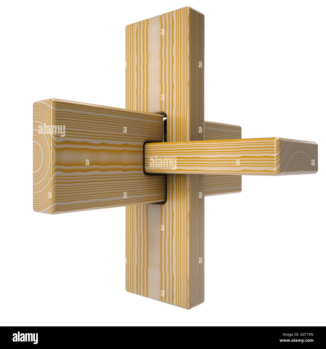 Wooden abstract 3D shape Stock Photo - Alamy